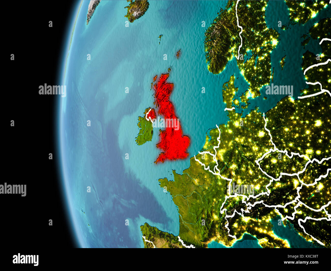 Earth from space night britain hi-res stock photography and images - Alamy