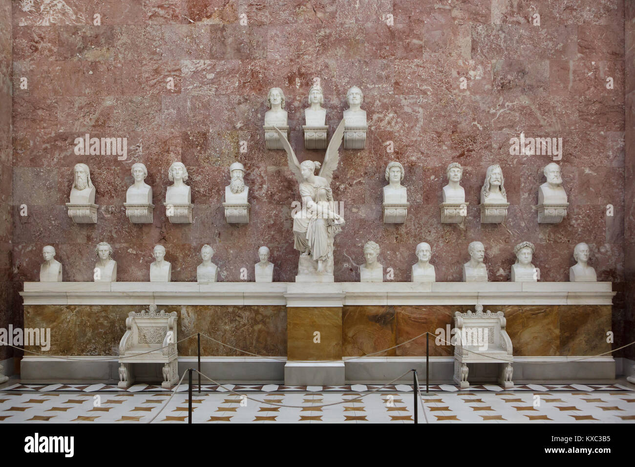 Marble busts of laudable and distinguished people in German history on ...
