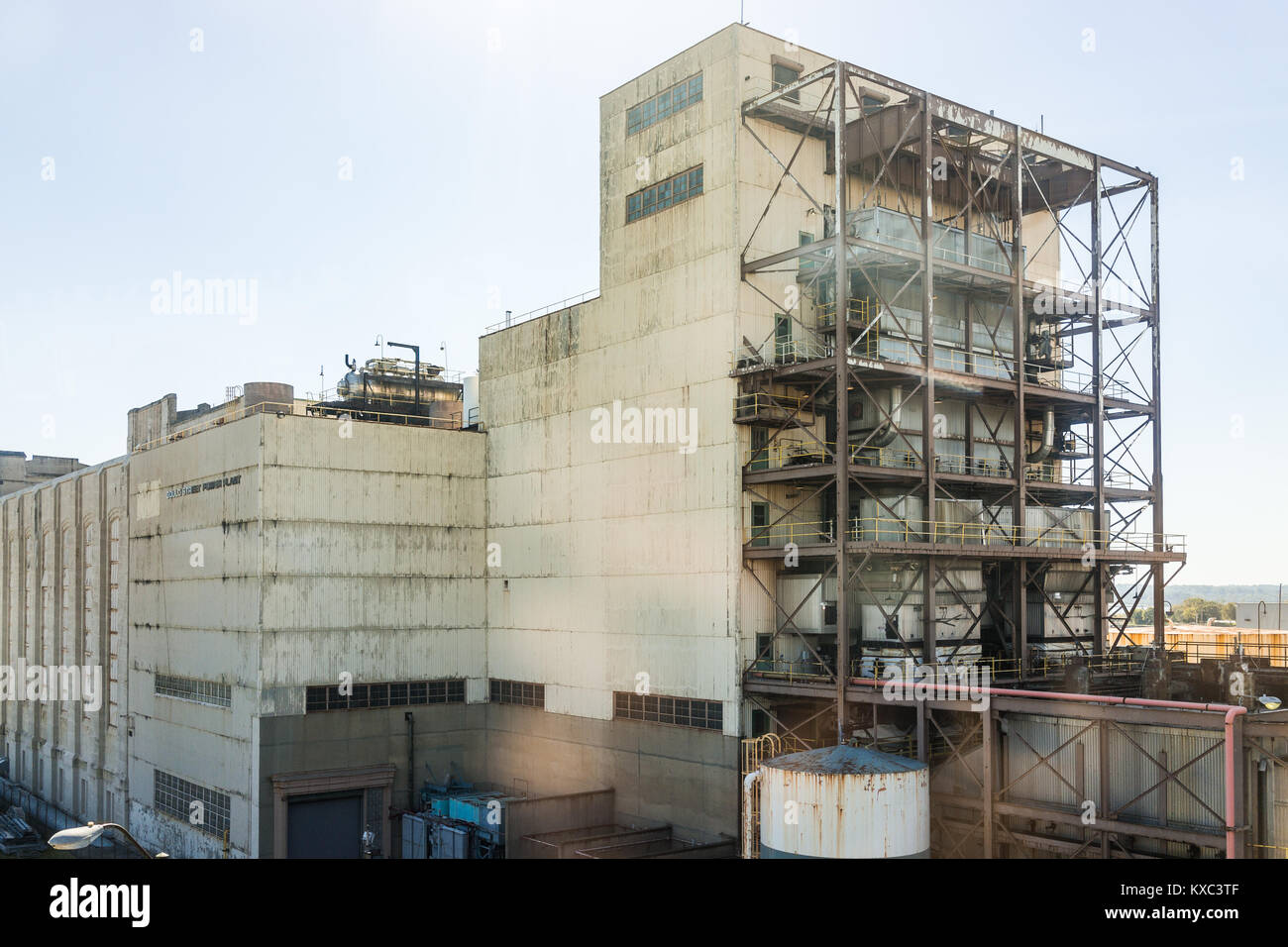 Baltimore, USA - October 27, 2017: Industrial factory Gold Street Power ...