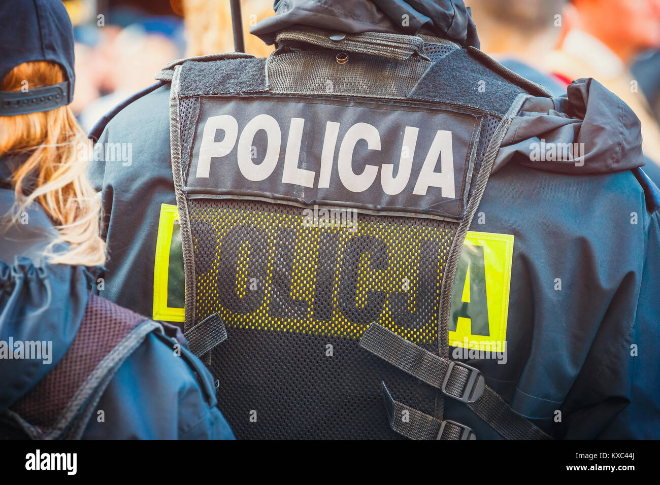 polish police officer, back view, close up Stock Photo - Alamy
