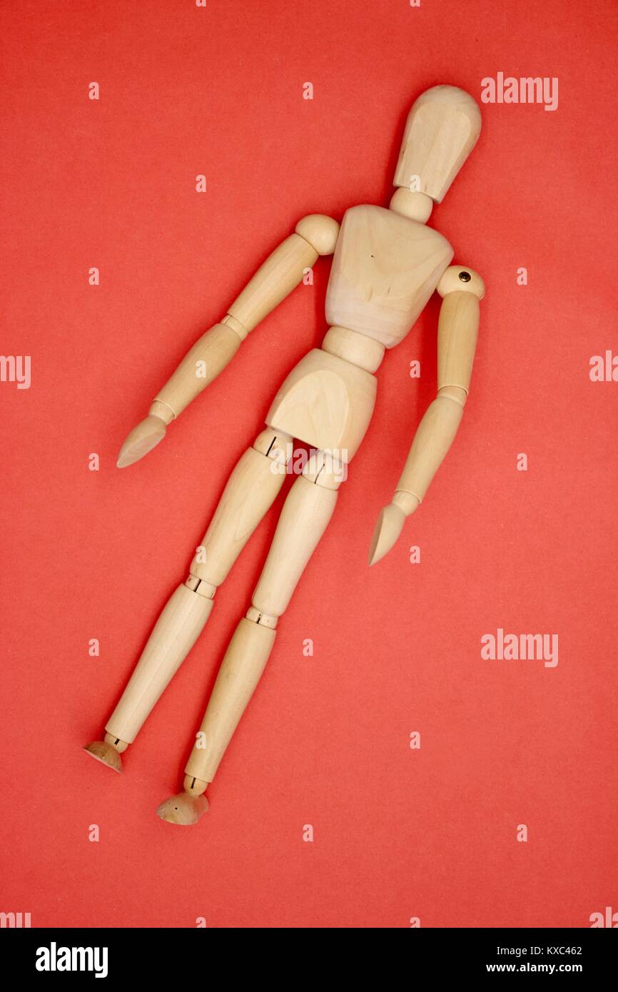A studio photo of a wooden toy mannequin Stock Photo - Alamy