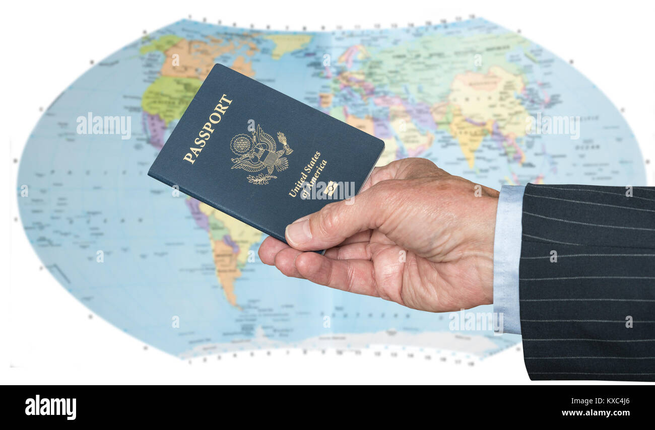 American passport map hi-res stock photography and images - Alamy