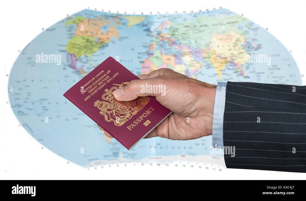 British passport world map hi-res stock photography and images - Alamy