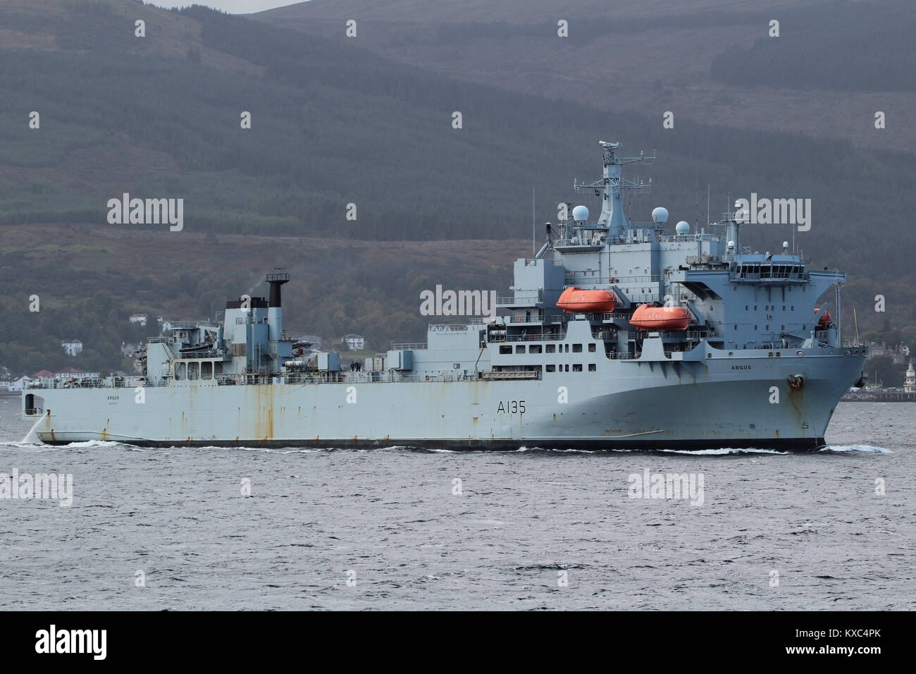 RFA Argus (A135), a Primary Casualty Receiving Ship operated by the ...