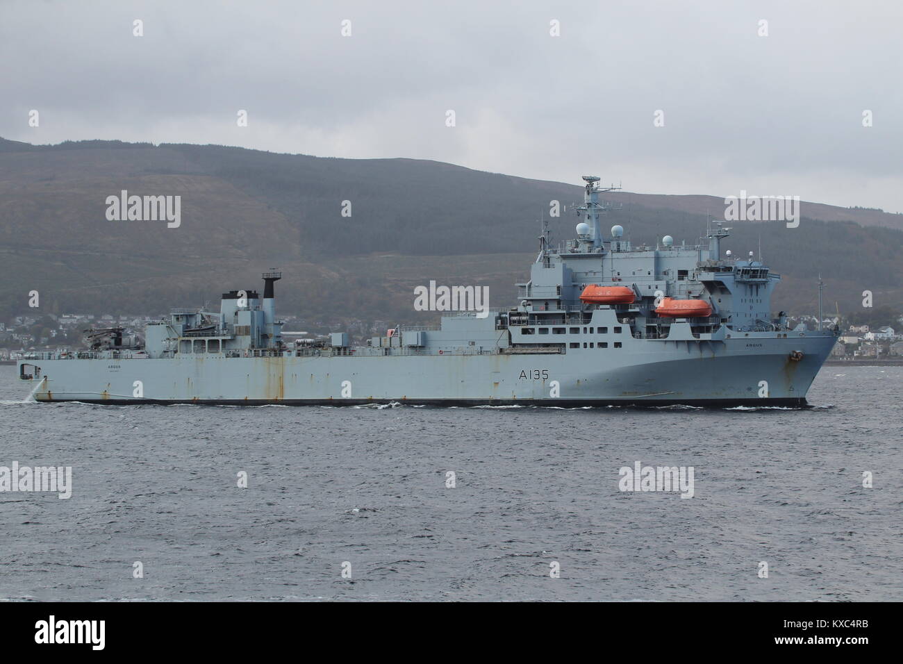 RFA Argus (A135), a Primary Casualty Receiving Ship operated by the ...