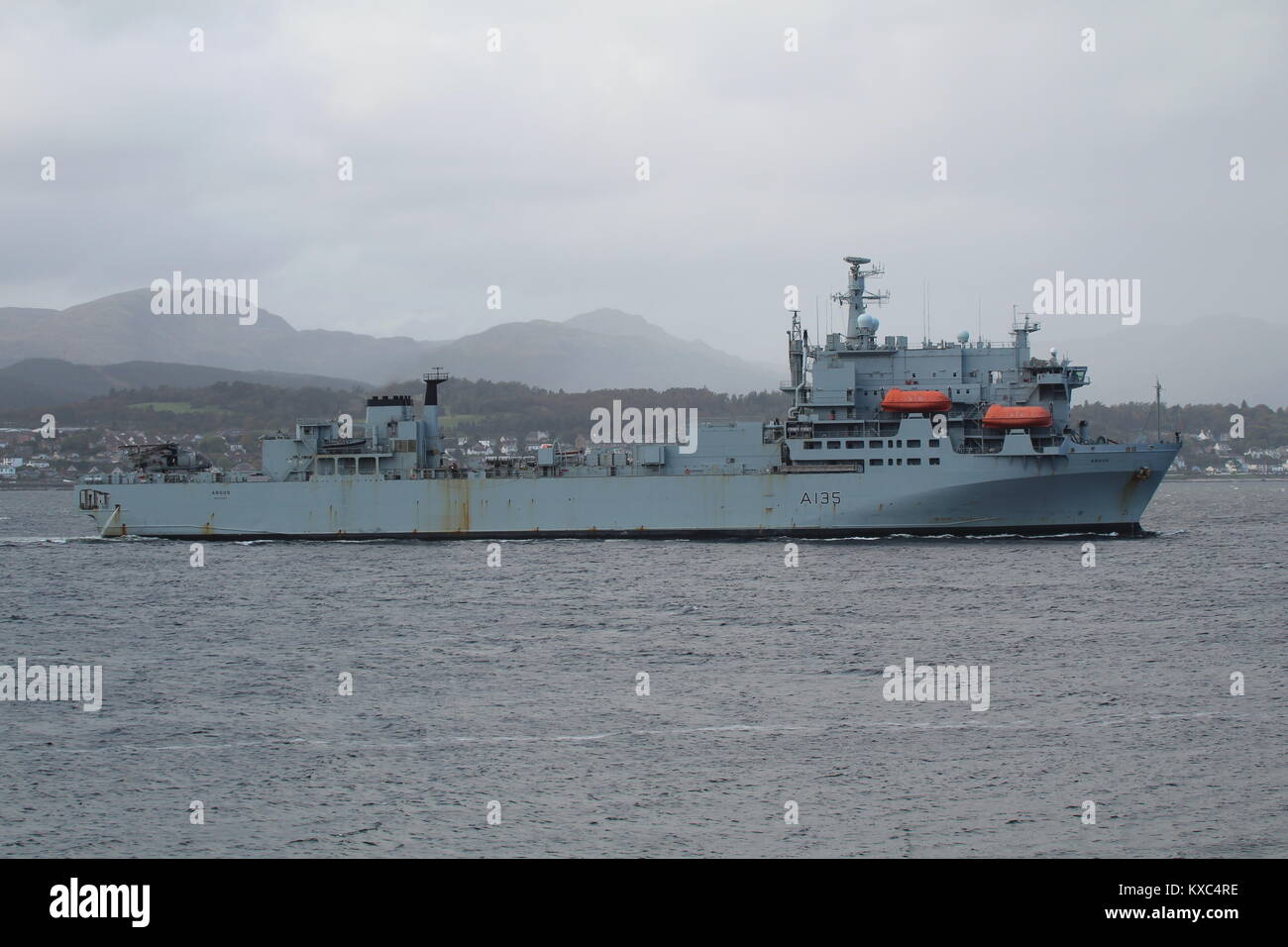 RFA Argus (A135), a Primary Casualty Receiving Ship operated by the ...