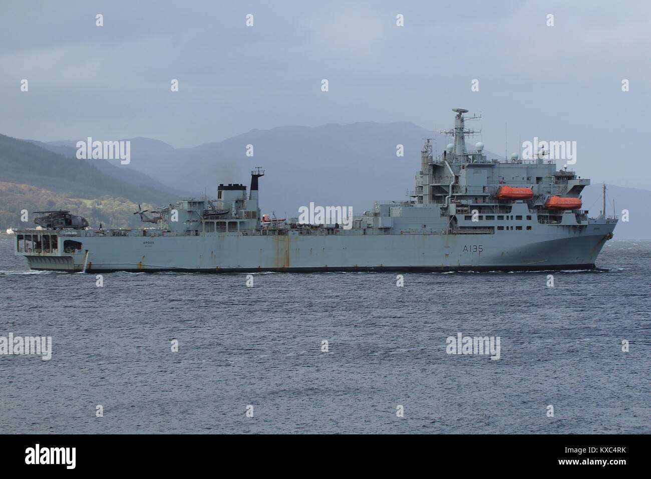 RFA Argus (A135), a Primary Casualty Receiving Ship operated by the ...