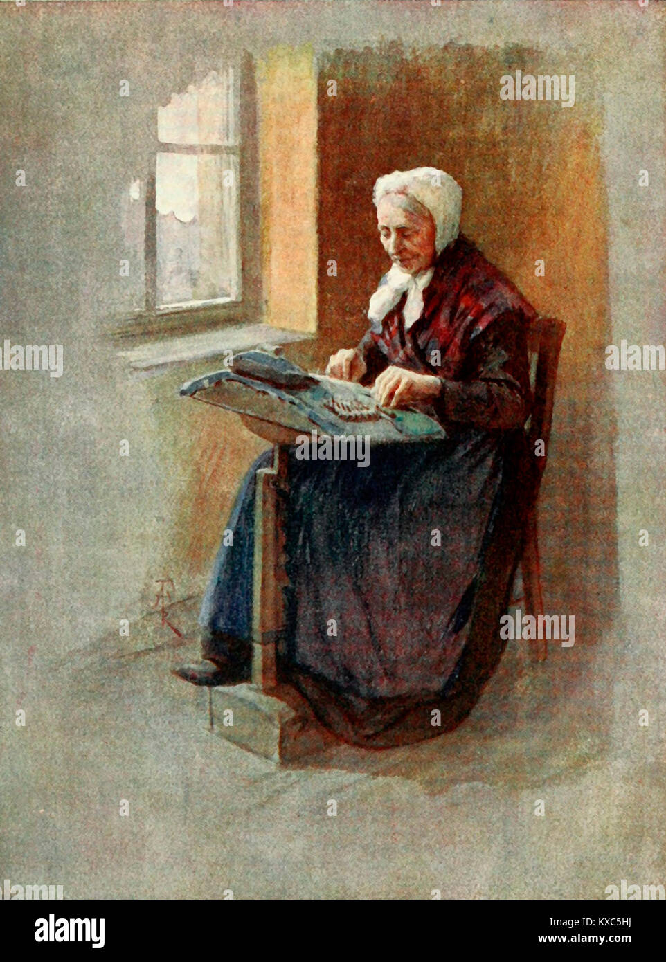 Vintage lace maker hi-res stock photography and images - Alamy