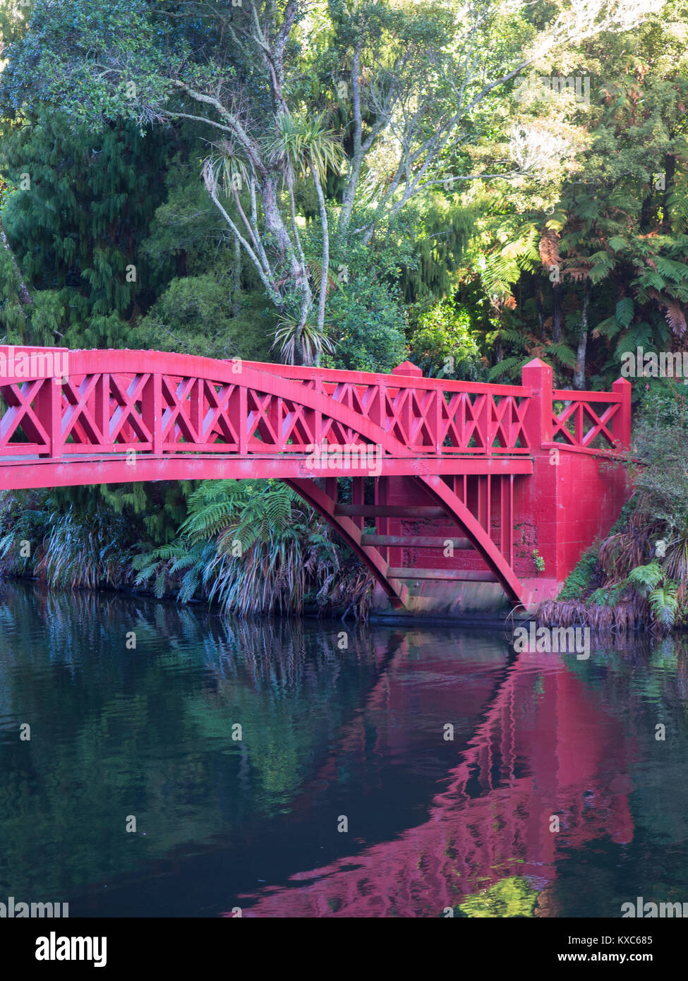 Red footbridge hi-res stock photography and images - Alamy