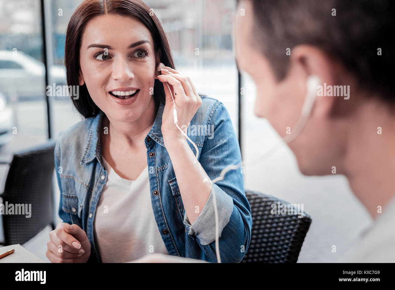 Surprised female person staring hi-res stock photography and images - Alamy