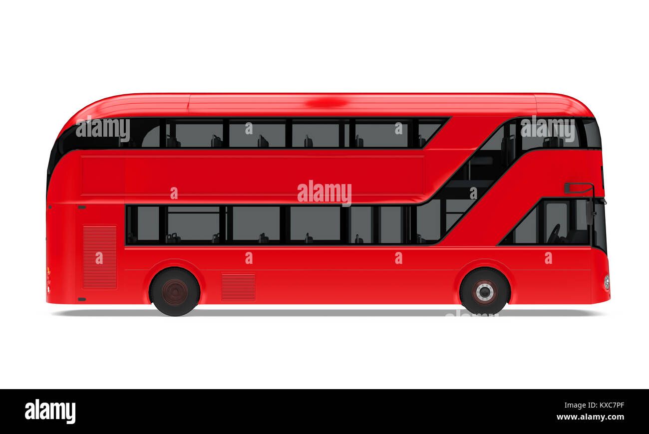 Double Decker Bus Cartoon Side View