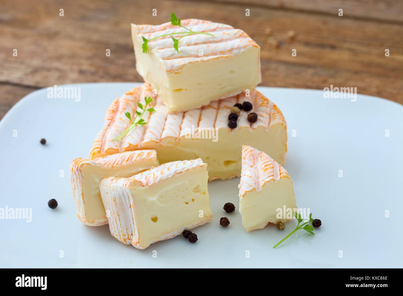 Soft french brie cheese Stock Photo - Alamy