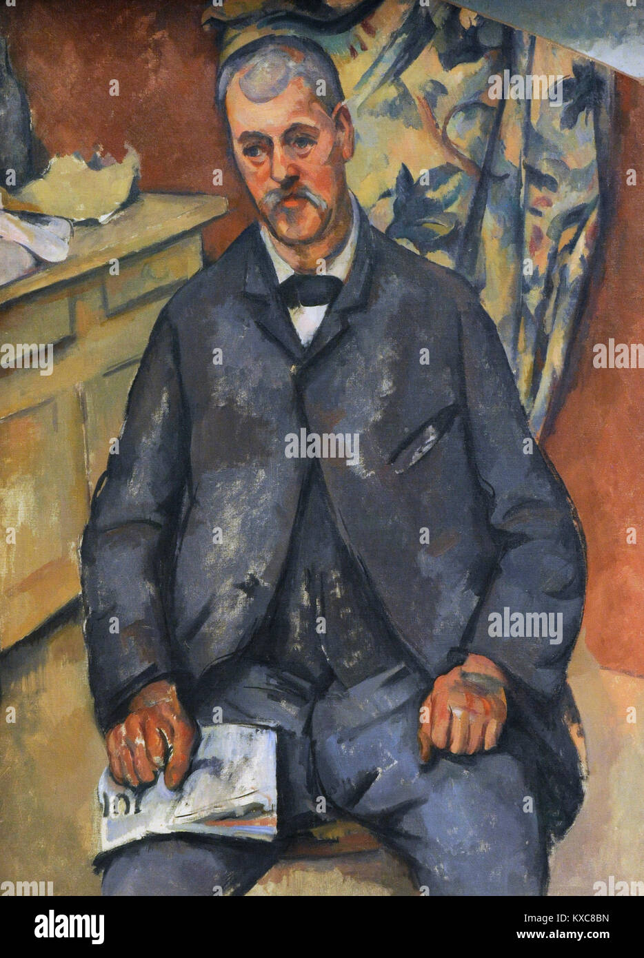 Paul Cezanne (1839-1906). French painter. Seated Man, 1898-1900 ...