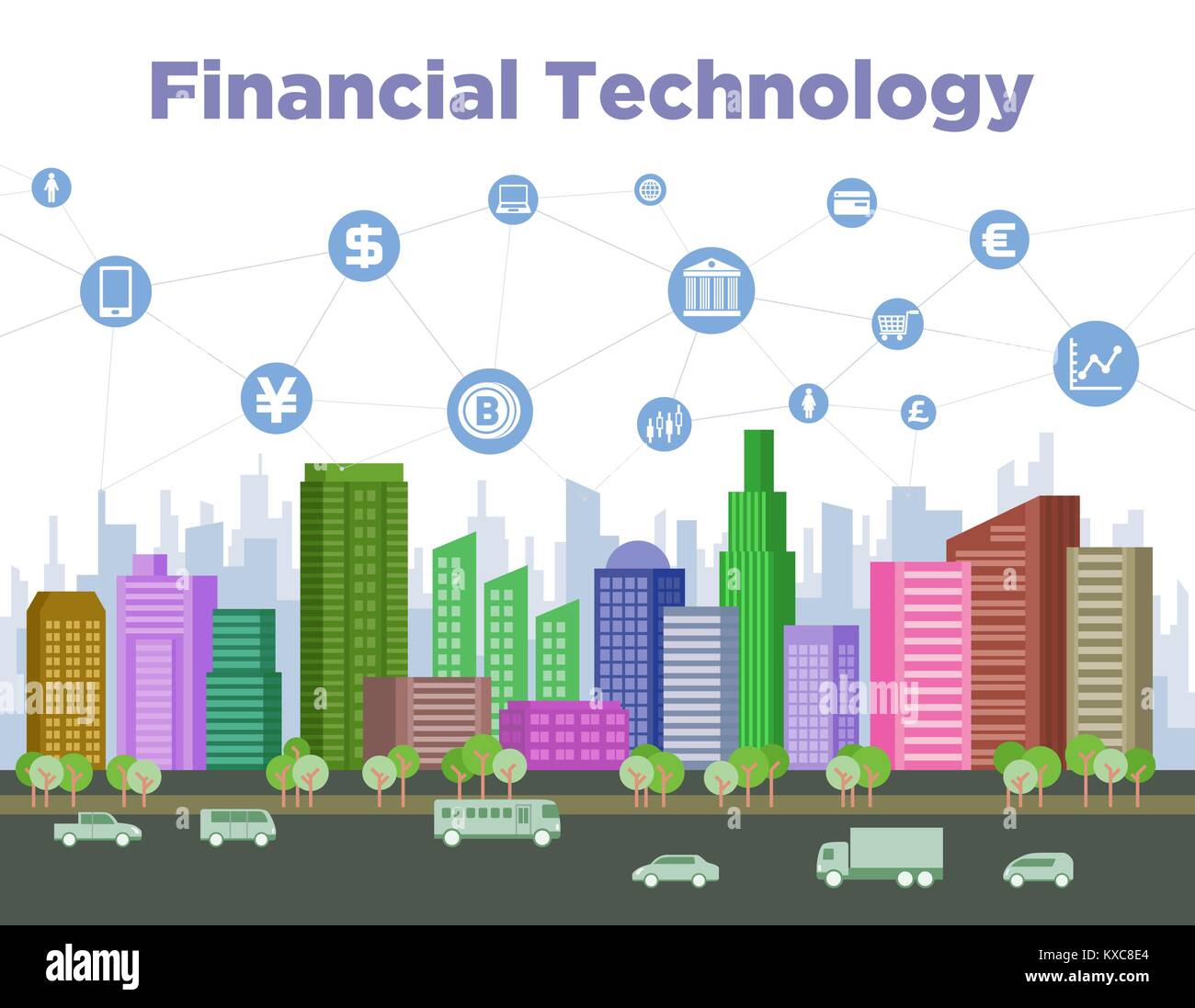 financial technology (FinTech) and smart city, mesh network, internet ...