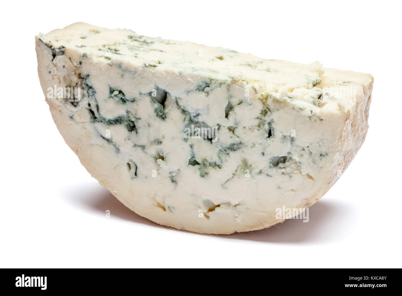 blue cheese on a white background Stock Photo - Alamy