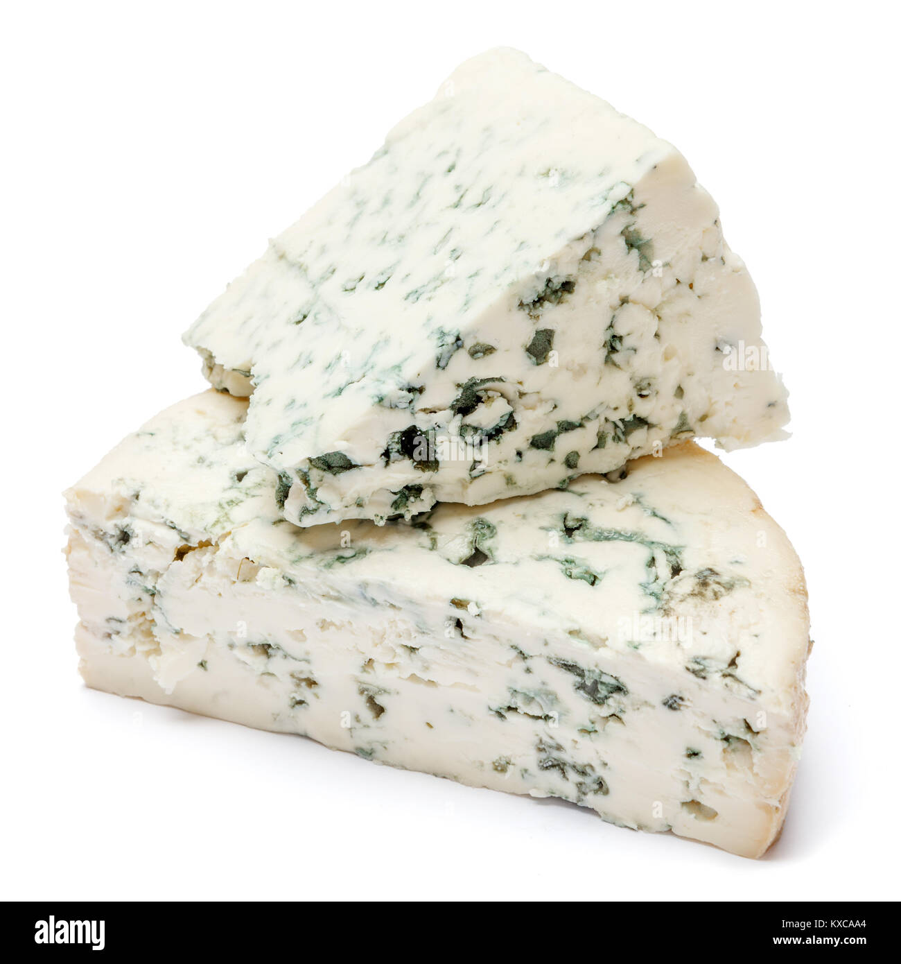 blue cheese on a white background Stock Photo - Alamy