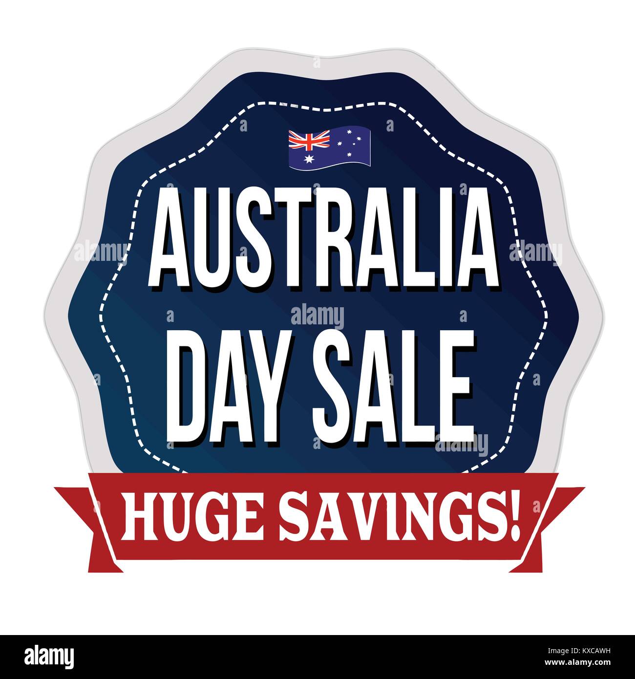 Australia day sale label or sticker on white background, vector ...