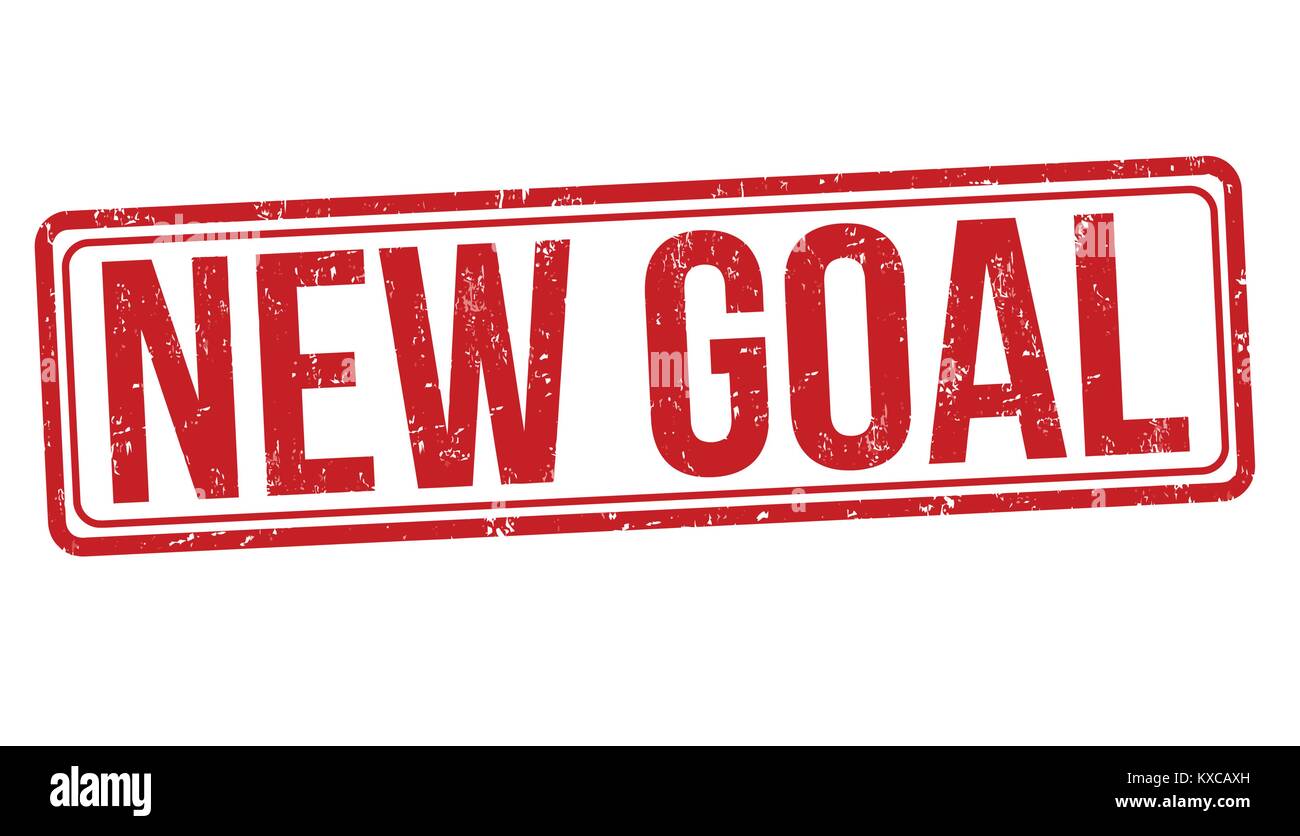 New goal grunge rubber stamp on white background, vector illustration ...