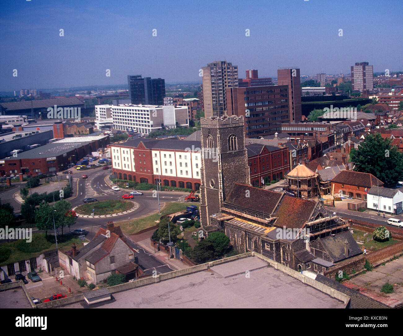 View of part of town centre Novotel and Cardinal park area, Ipswich ...