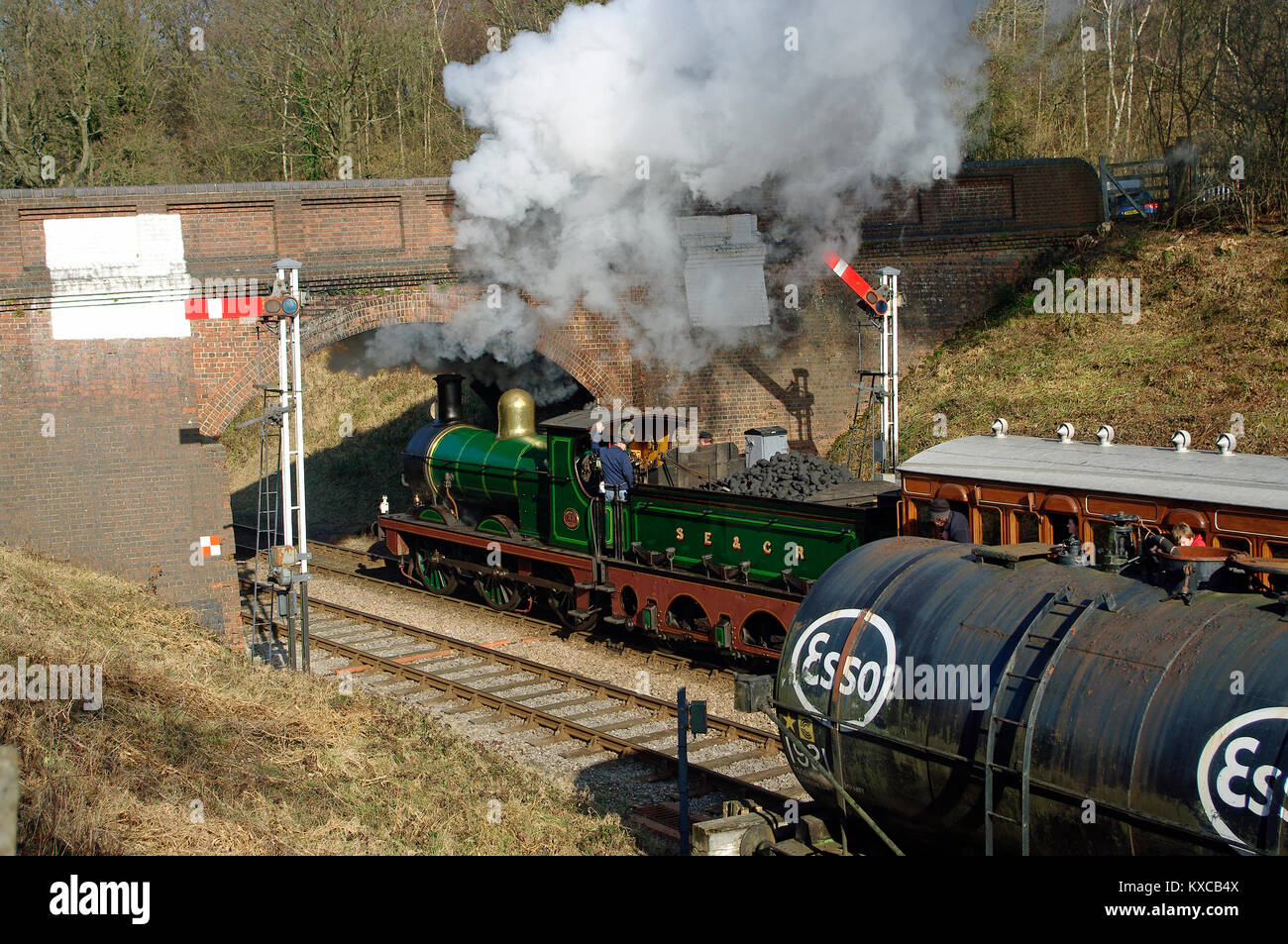 SECR No 65 Steam Locomotive at Horsted Keynes Stock Photo - Alamy