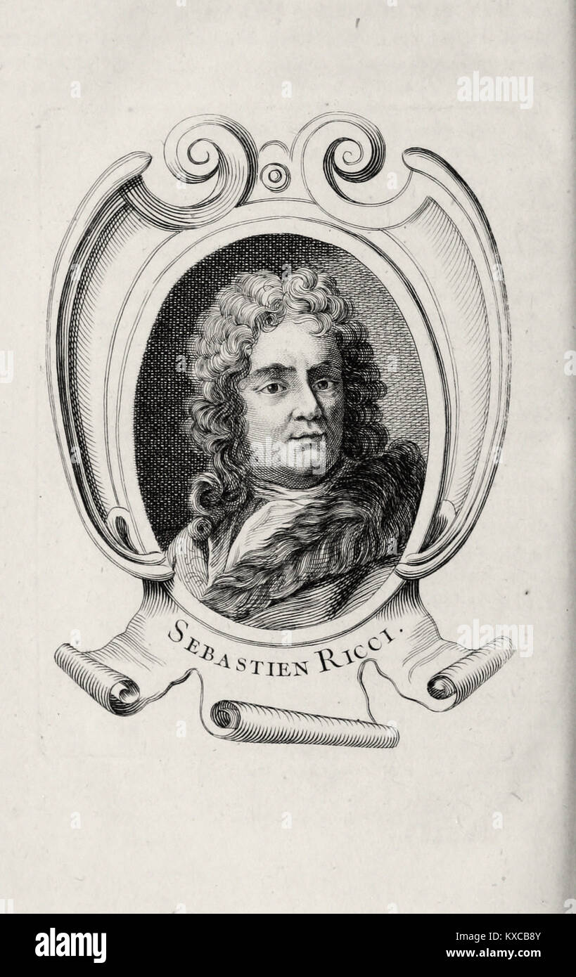 Portrait of painter Sebastiano Ricci - French engraving 18h century ...