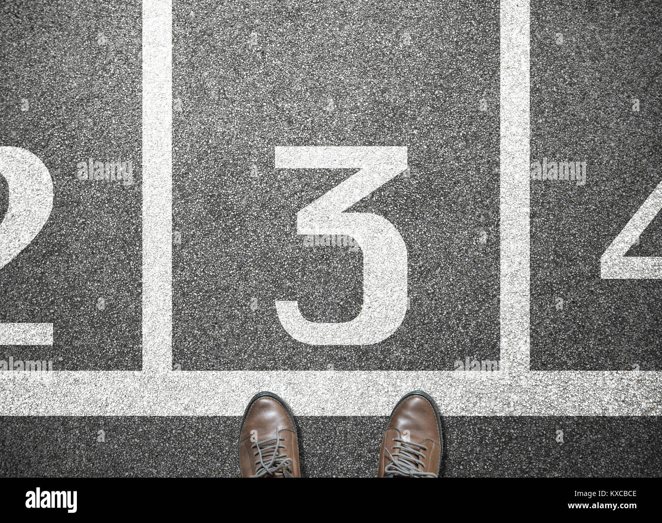 Number two three four on start line on road, start point, competition ... Number two three four on start line on road, start point, competition ...