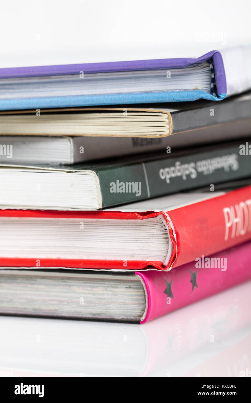 Stack Of Books on white Stock Photo - Alamy
