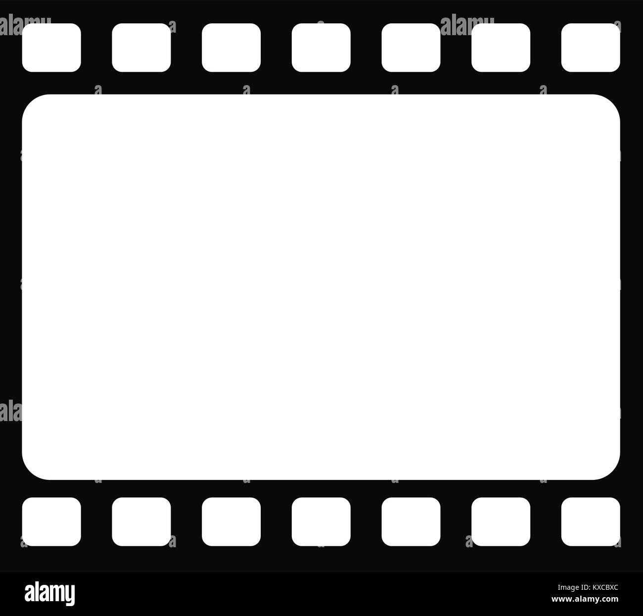 The seamless horizontal blank traditional retro film frame template ...