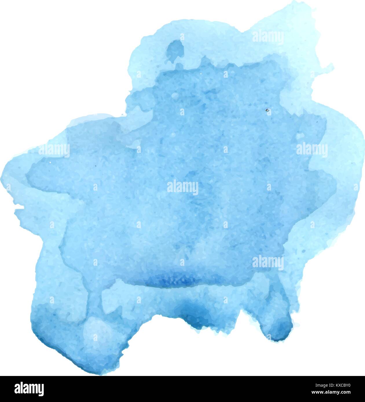 watercolor blue blot for beautiful banner in vector Stock Vector Image ...