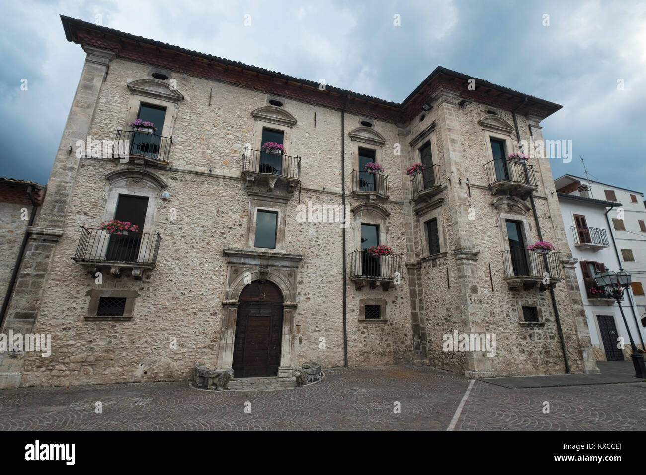 Campo di Giove (L'Aquila, Abruzzi, Italy), buildings of the historic ...