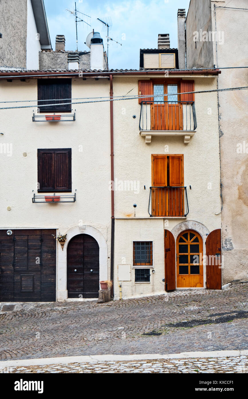 Campo di Giove (L'Aquila, Abruzzi, Italy), buildings of the historic ...