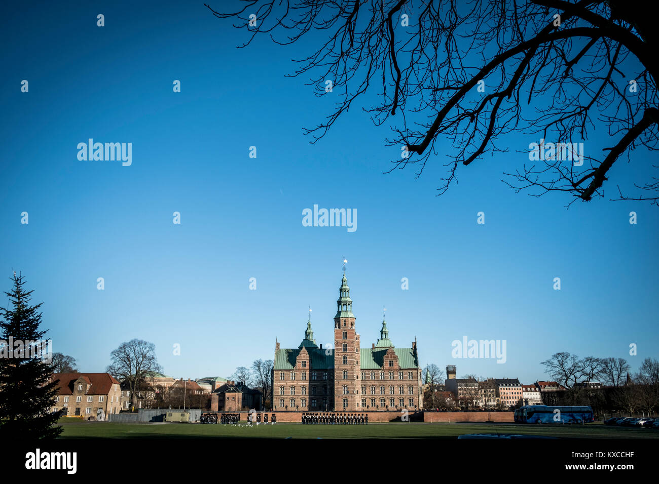 Copenhagen, Denmark - January 7, 2017. Soldiers from the Royal Life ...