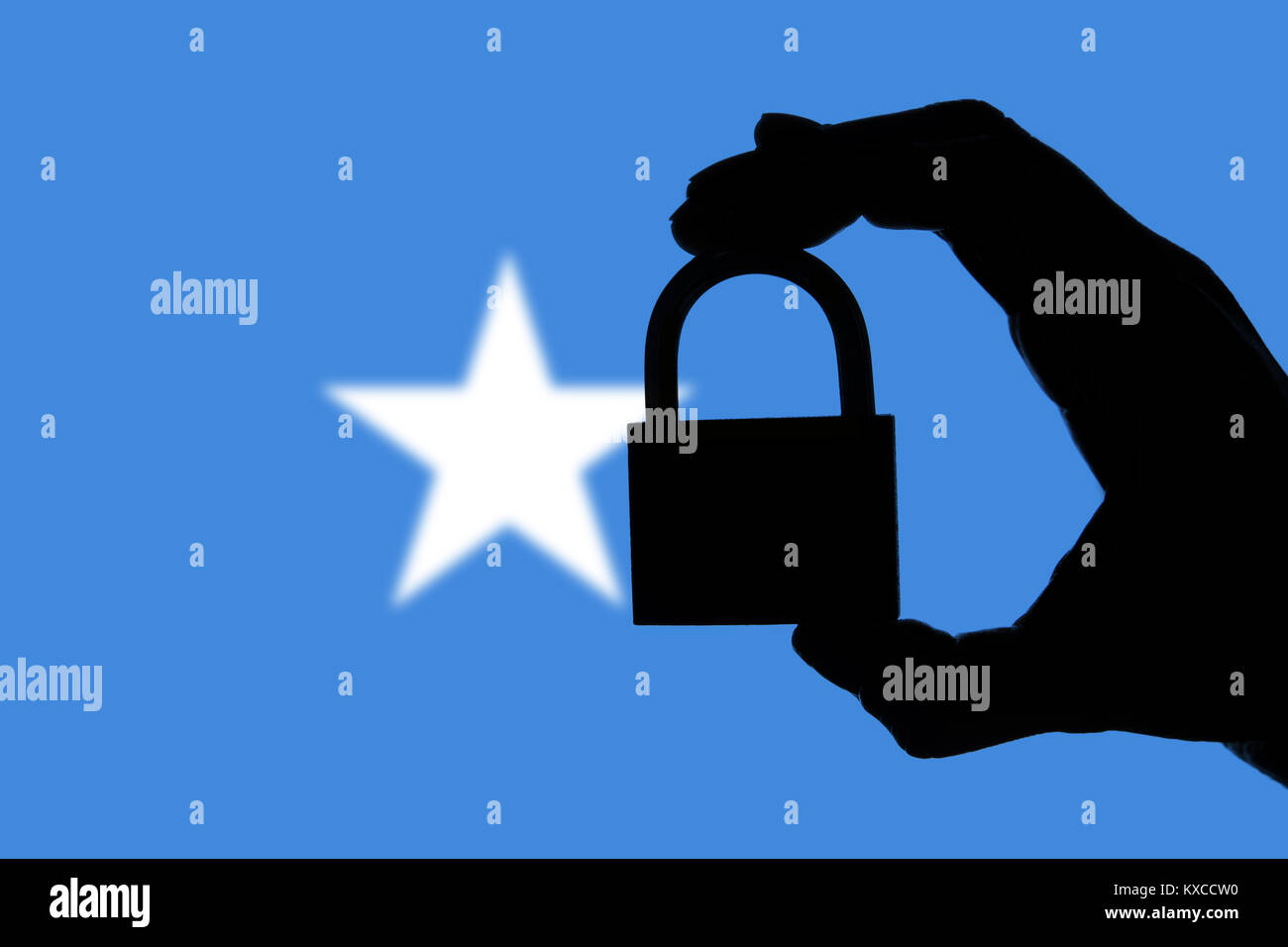 Somalia country flag hand hi-res stock photography and images - Alamy