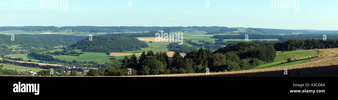 Panoramic view of farm field in Luxembourg Stock Photo - Alamy