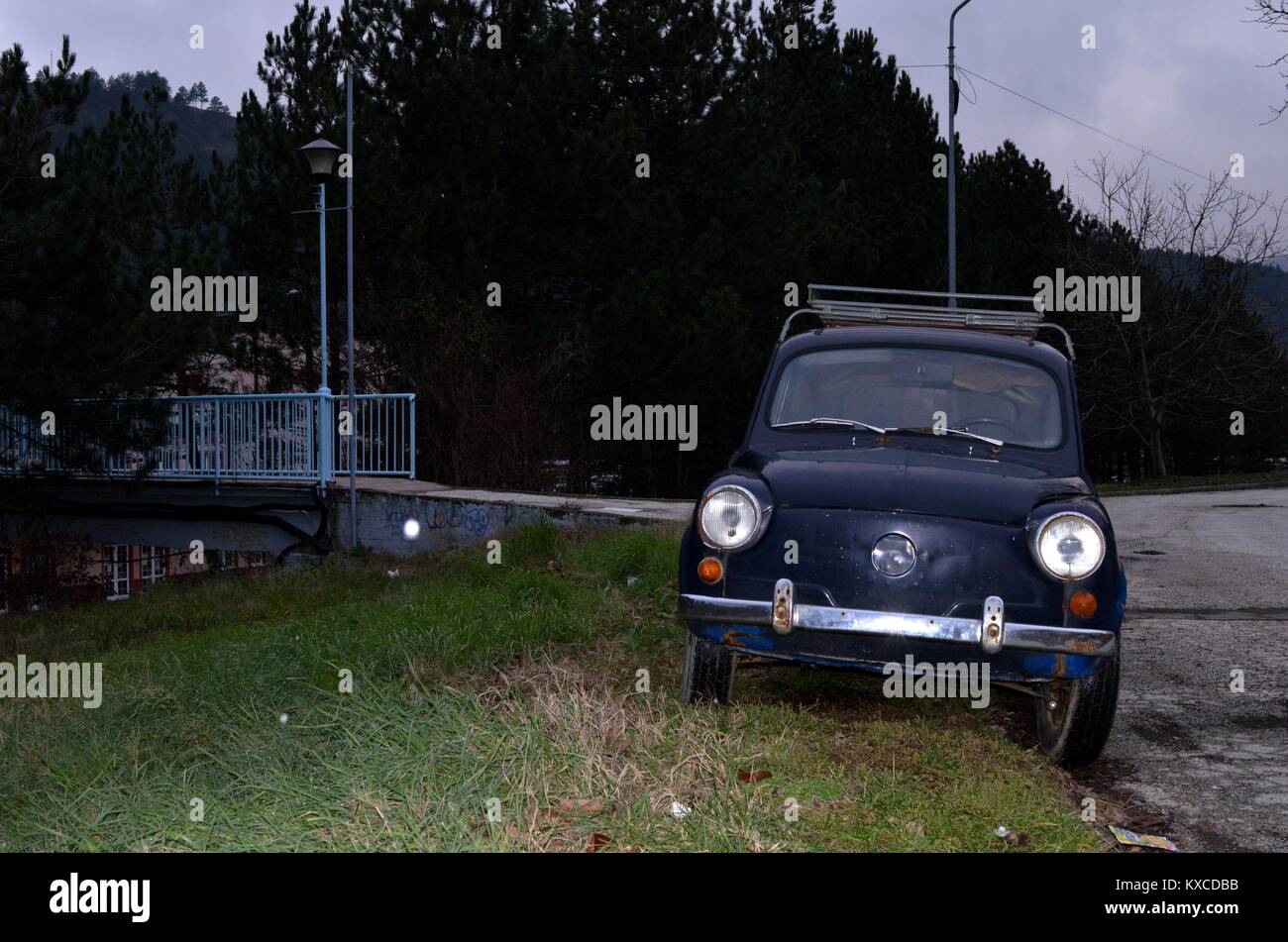 small blue car Stock Photo - Alamy