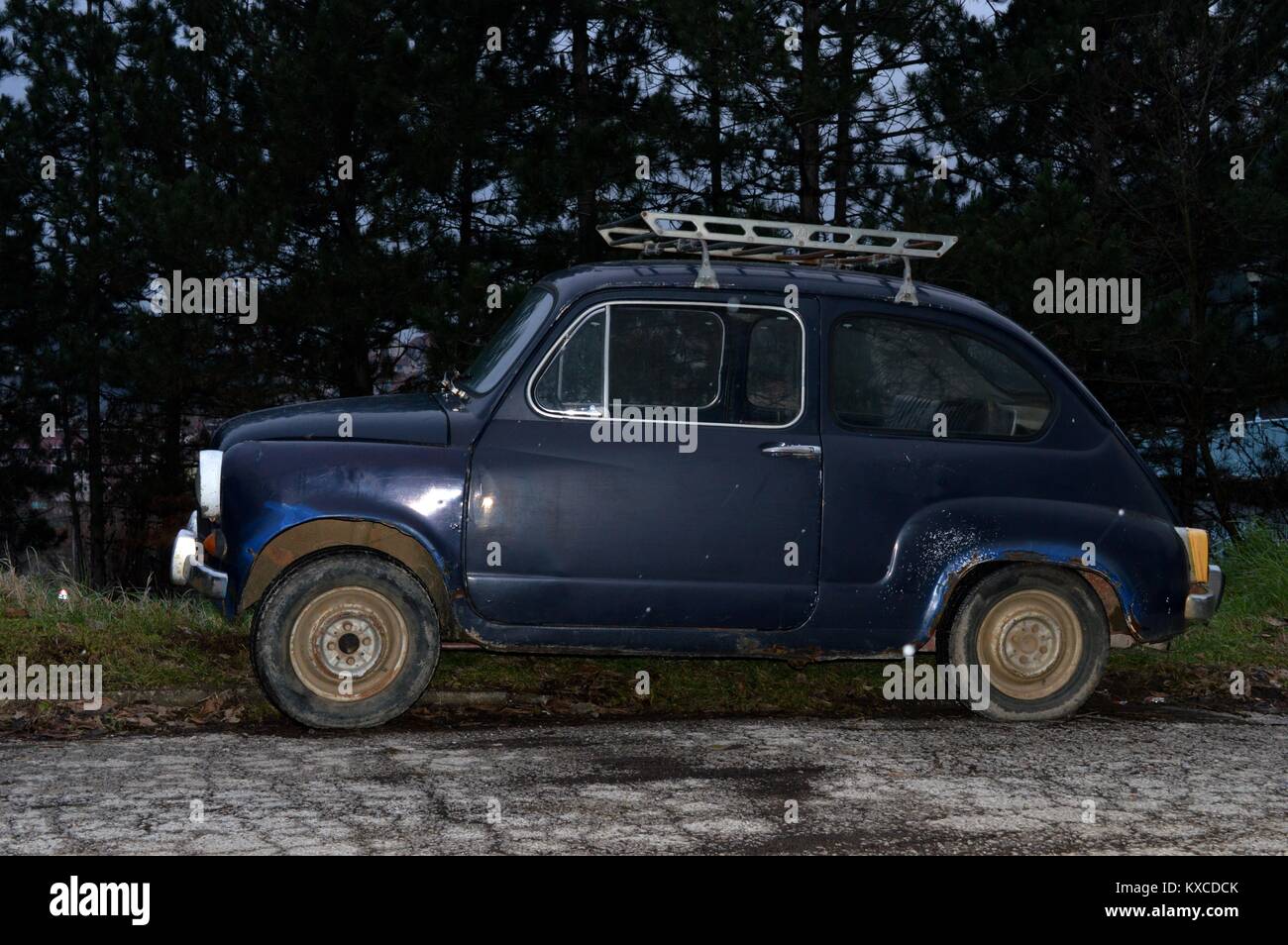 small blue car Stock Photo - Alamy