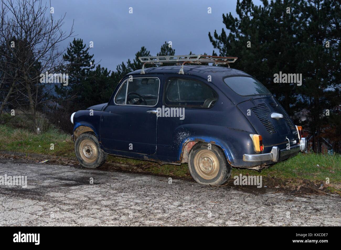 small blue car Stock Photo - Alamy