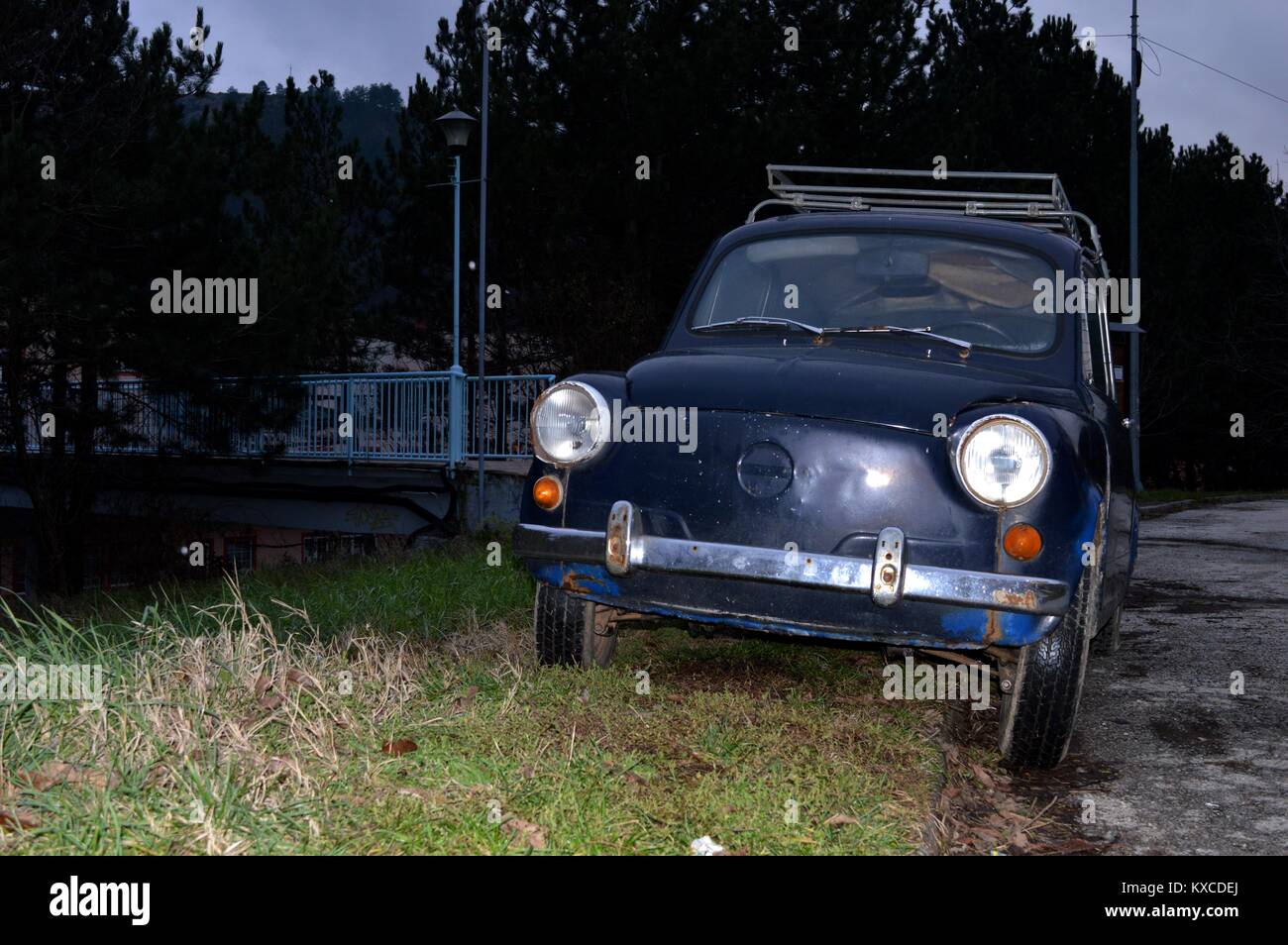 small blue car Stock Photo - Alamy