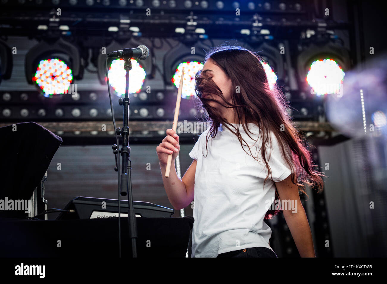 The Norwegian producer duo Smerz performs a live concert at the Danish ...
