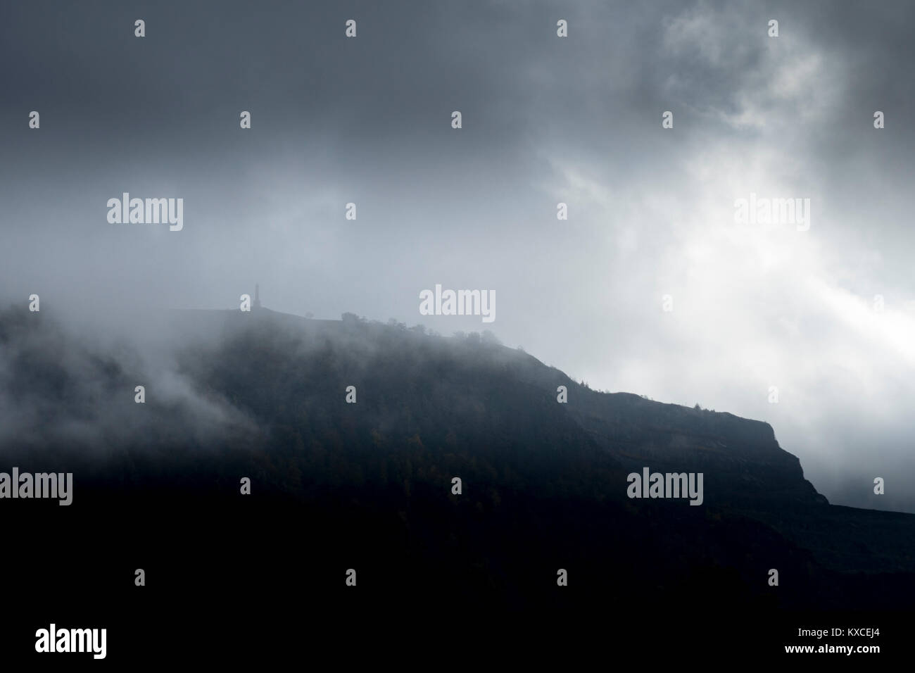 Admiral Rodney's Pillar Breidden Hill in Powys, Wales Stock Photo - Alamy