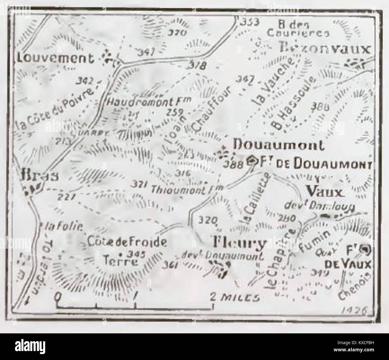 This historical photograph depicts the battle of Verdun, one of the ...