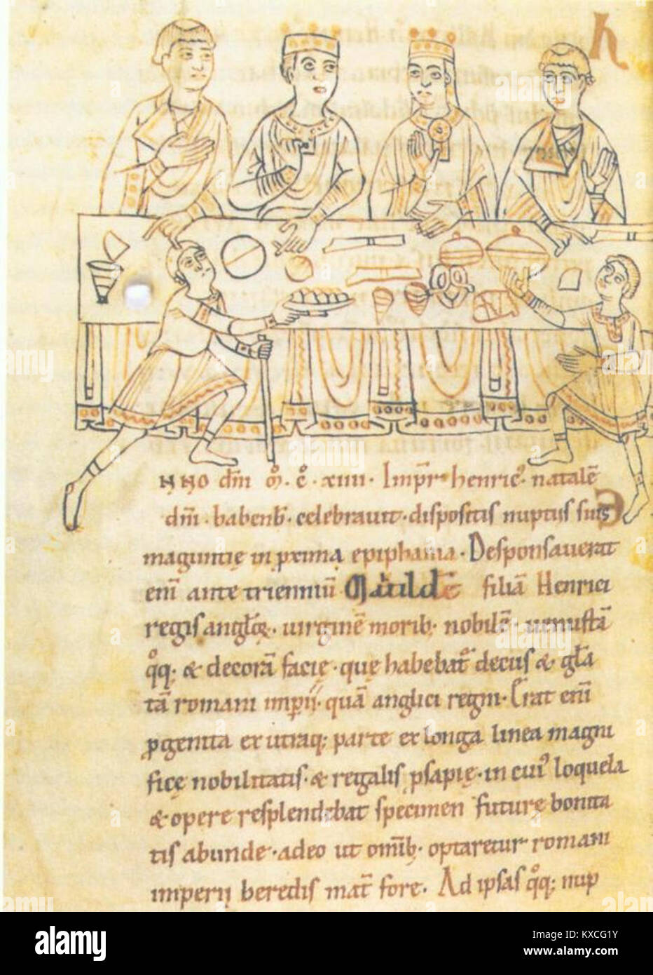 An illustration depicting the marriage of King Henry V of England in ...