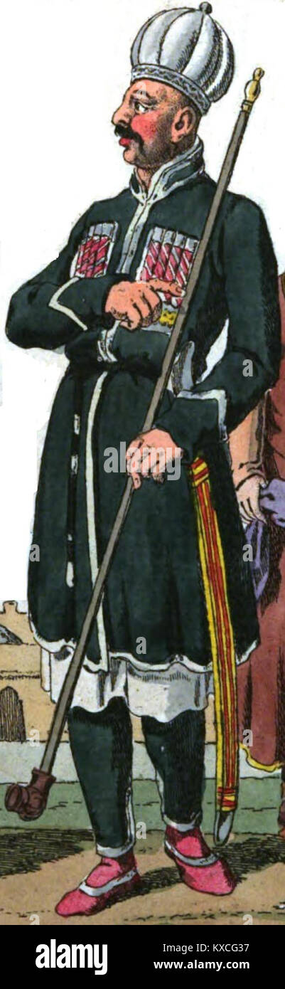 A photograph of a Circassian man (Tscherkese) in traditional clothing ...