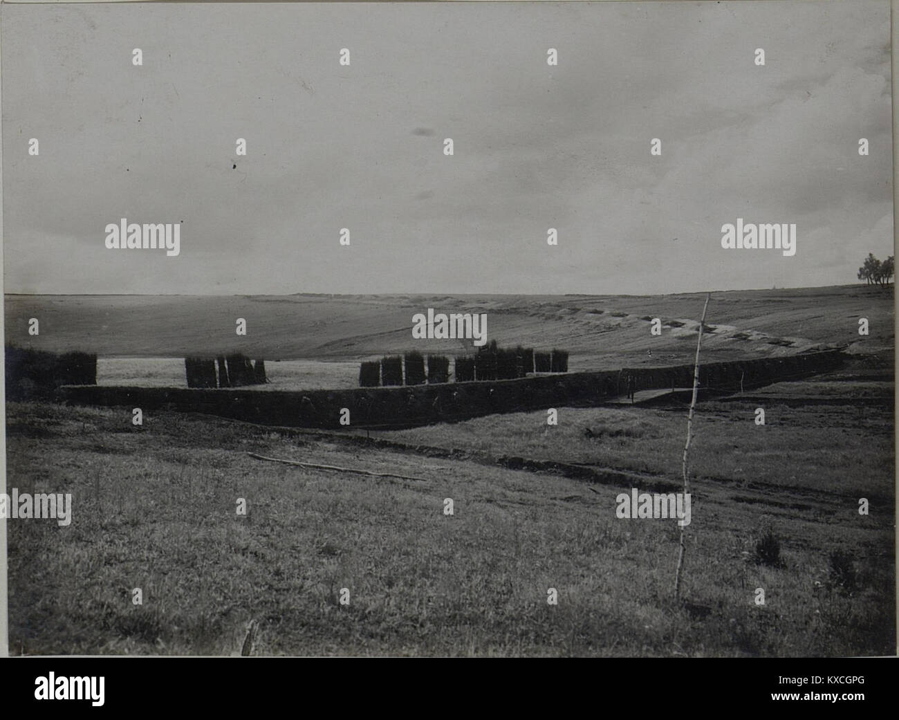 This image depicts a defensive embankment located in the third line of ...