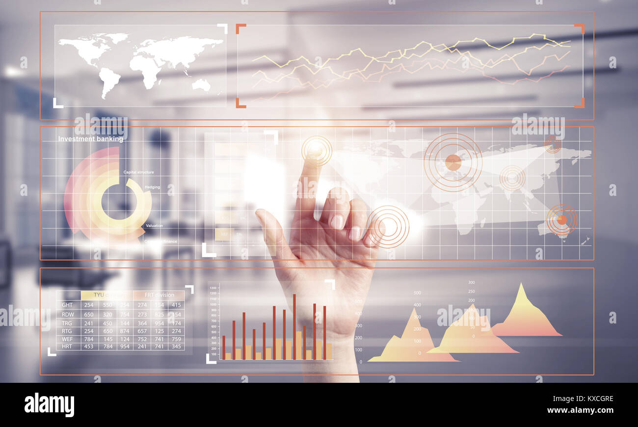 Concept of using modern technologies for business globalization Stock ...