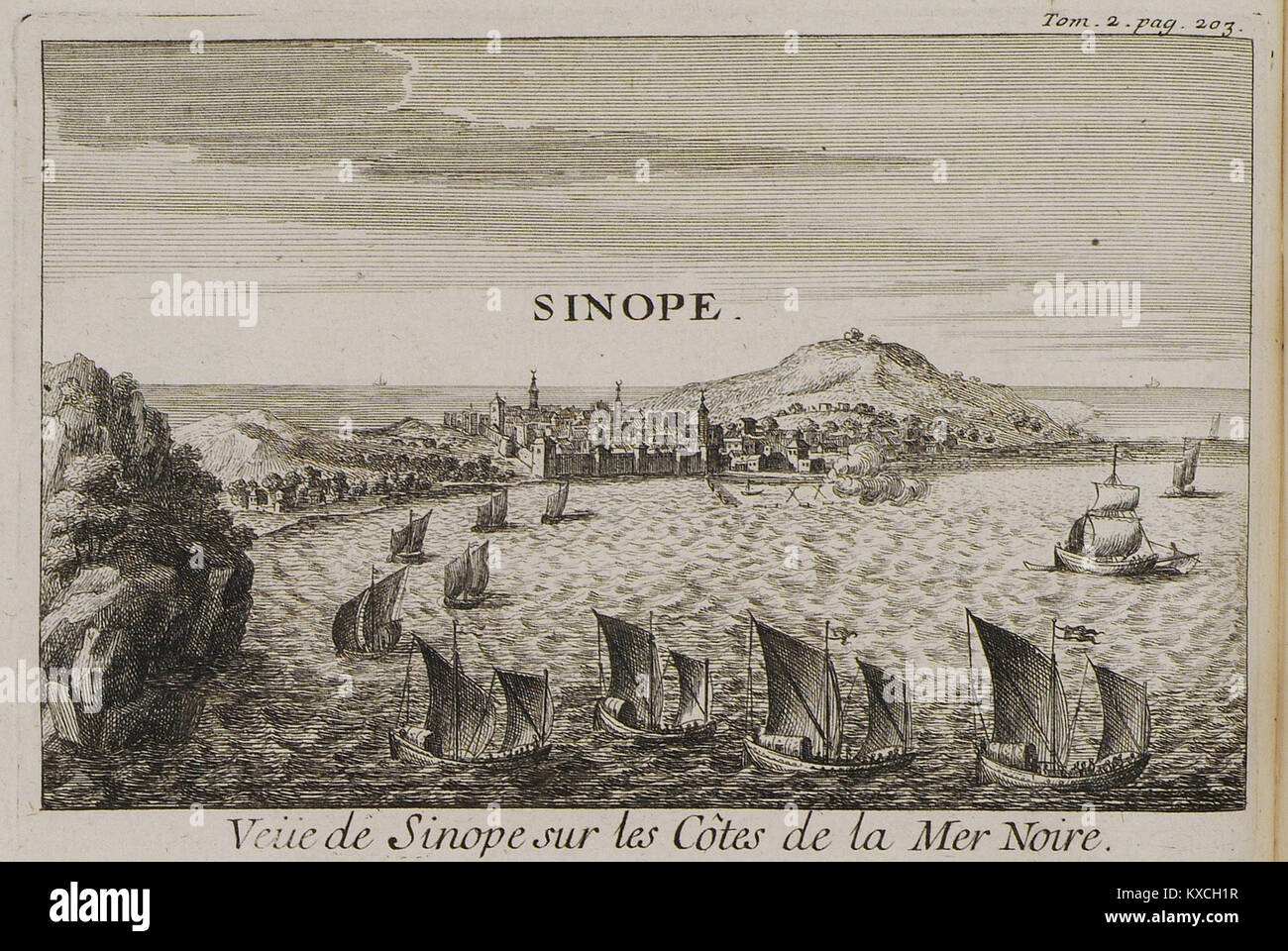 'Vue de Sinope sur les Côtes de la Mer Noire' by Joseph Pitton de ...