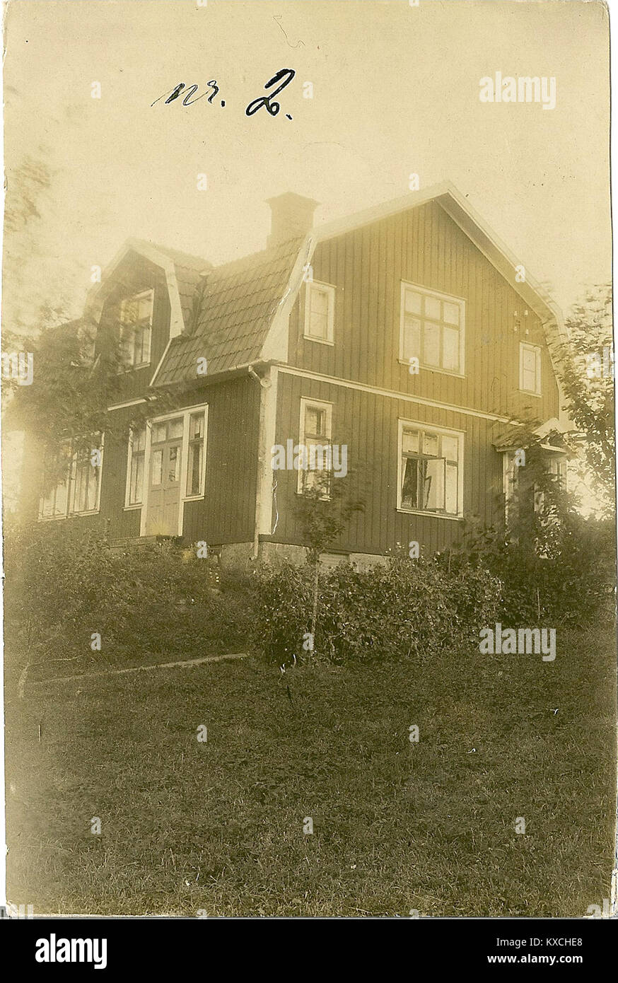 A 1916 record documenting the completion of a new residential building ...