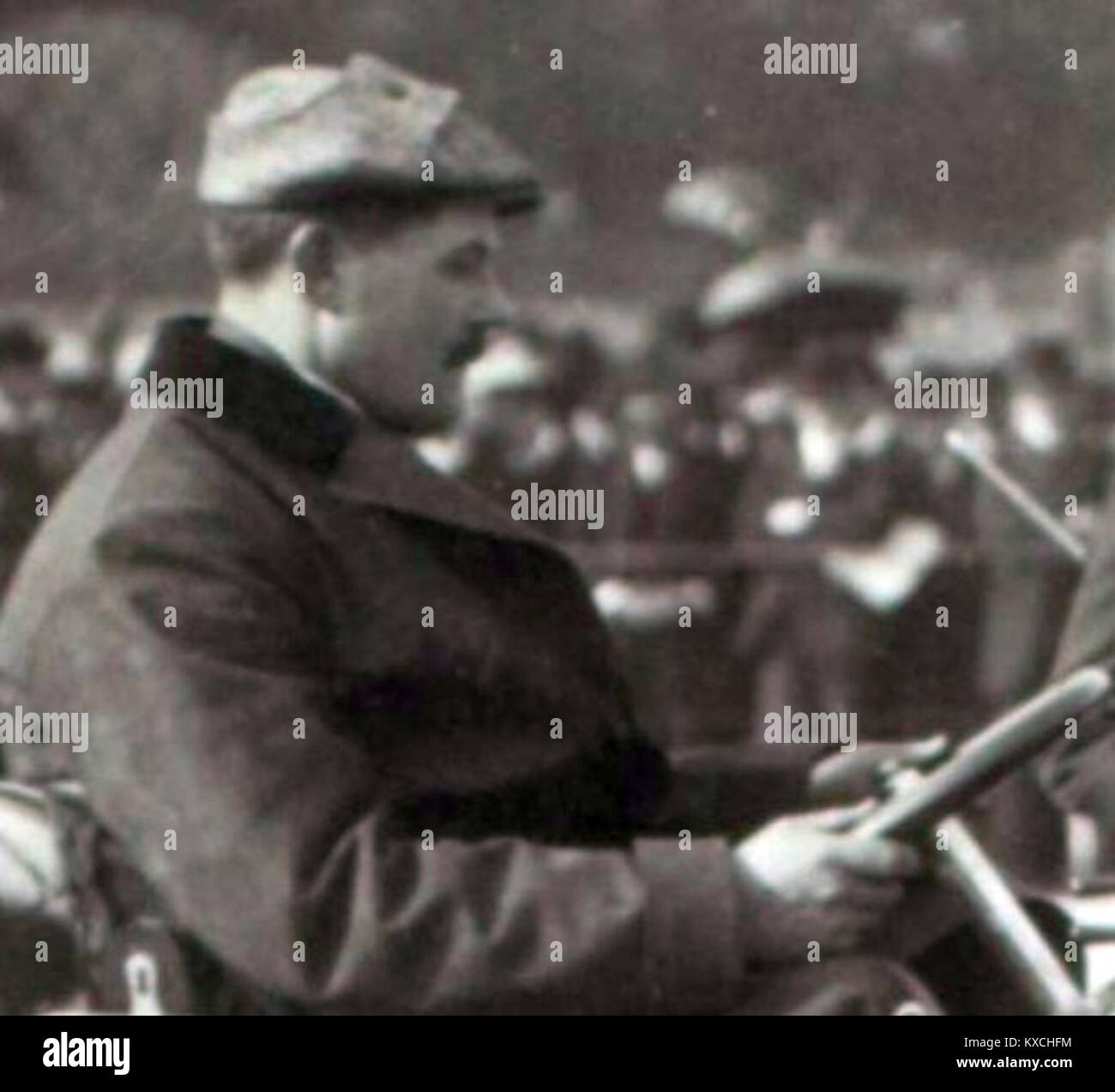 A photograph of Victor Collignon in 1903 during the Paris-Madrid race ...