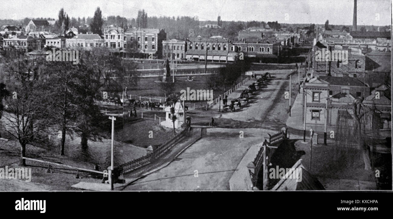 This 1910 photograph captures Victoria Square, an iconic public space ...