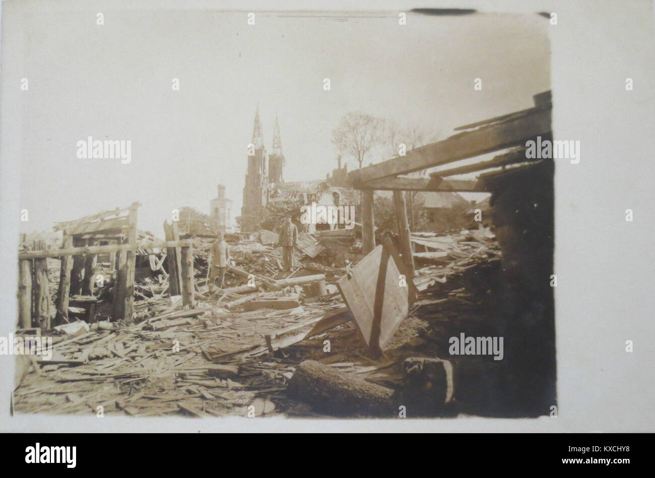 A historical image of Vidzy, Vilenskaja, from 1916, showcasing the ...